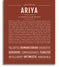 Ariya Personalized Name Meaning Art Prints – Name Stories