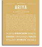 Ariya | Name Art Print – Name Stories