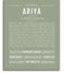 Ariya | Name Art Print – Name Stories
