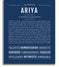 Ariya | Name Art Print – Name Stories