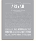 Ariyah | Name Art Print – Name Stories