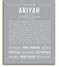 Ariyah | Name Art Print – Name Stories
