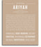 Ariyah | Name Art Print – Name Stories