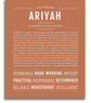 Ariyah | Name Art Print – Name Stories