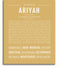 Ariyah | Name Art Print – Name Stories