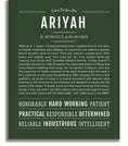 Ariyah | Name Art Print – Name Stories