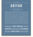 Ariyah | Name Art Print – Name Stories