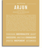 Arjun Personalized Name Meaning Art Prints – Name Stories