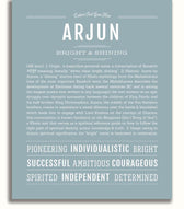 Arjun Personalized Name Meaning Art Prints – Name Stories