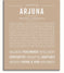Arjuna Personalized Name Meaning Art Prints – Name Stories