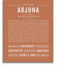 Arjuna Personalized Name Meaning Art Prints – Name Stories