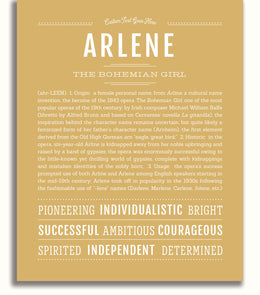 Arlene | Name Art Print – Name Stories
