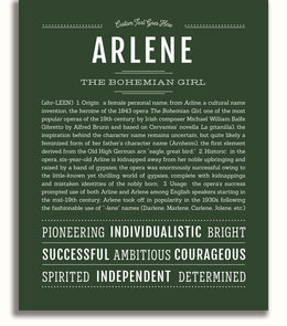 Arlene | Name Art Print – Name Stories