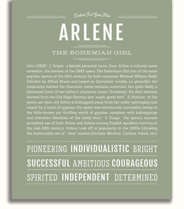 Arlene | Name Art Print – Name Stories
