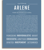 Arlene | Name Art Print – Name Stories