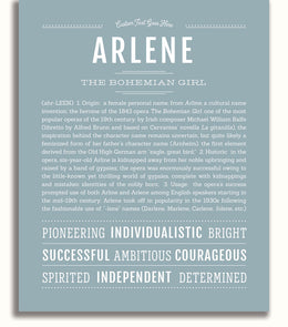 Arlene | Name Art Print – Name Stories