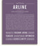 Arline | Name Art Print – Name Stories