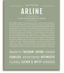 Arline | Name Art Print – Name Stories