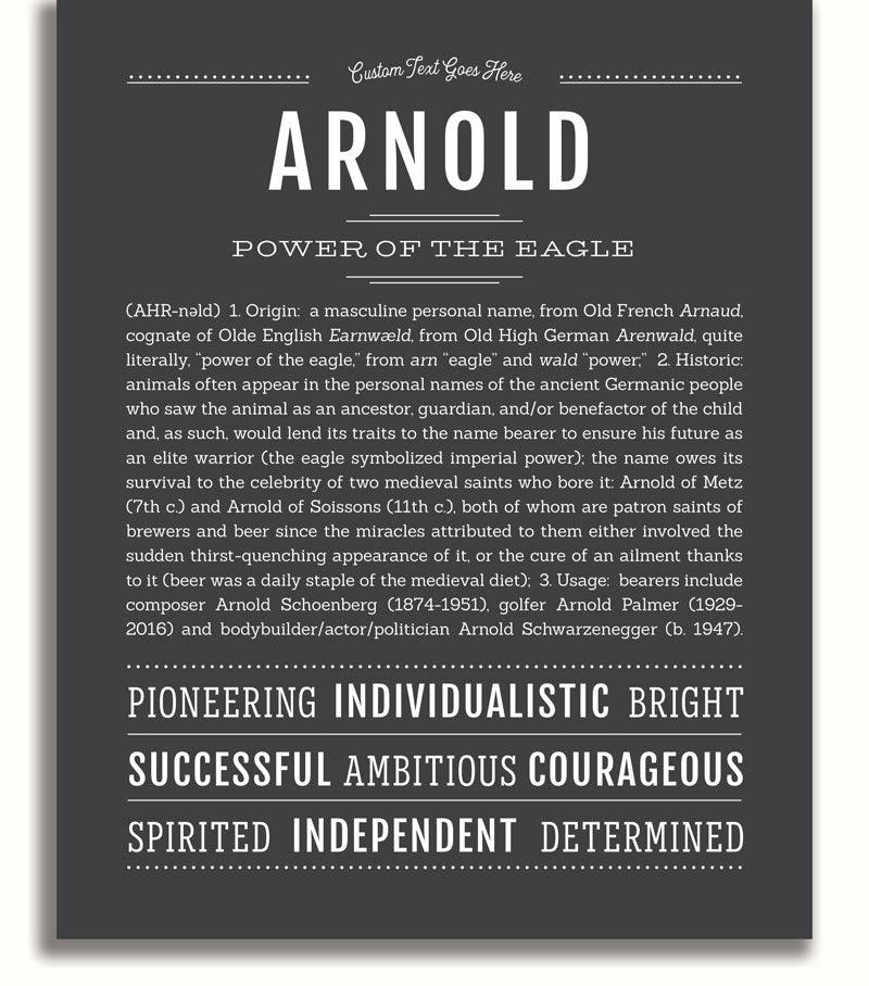Arnold | Name Art Print – Name Stories