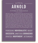 Arnold Personalized Name Meaning Art Prints – Name Stories