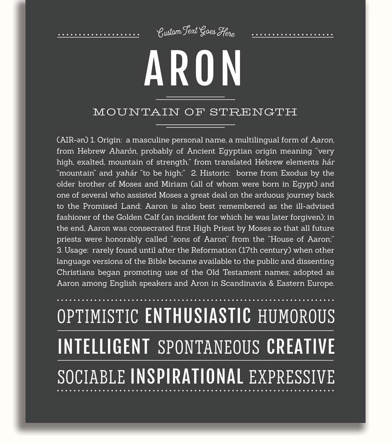 Aron | Name Art Print – Name Stories