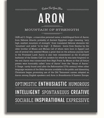 Aron | Name Art Print – Name Stories