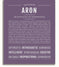 Aron | Name Art Print – Name Stories