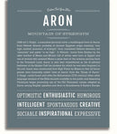 Aron | Name Art Print – Name Stories