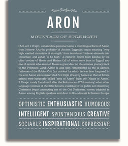 Aron | Name Art Print – Name Stories