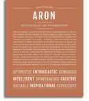 Aron | Name Art Print – Name Stories