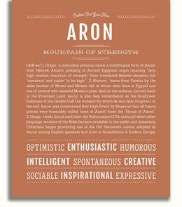 Aron | Name Art Print – Name Stories