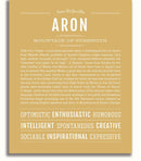 Aron | Name Art Print – Name Stories