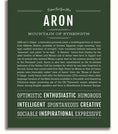 Aron | Name Art Print – Name Stories