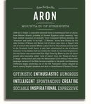 Aron | Name Art Print – Name Stories