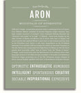 Aron | Name Art Print – Name Stories