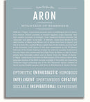 Aron | Name Art Print – Name Stories