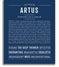 Artus | Name Art Print – Name Stories