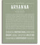 Aryanna | Name Art Print – Name Stories