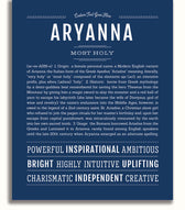 Aryanna | Name Art Print – Name Stories