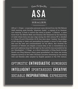 Asa Personalized Name Meaning Art Prints – Name Stories