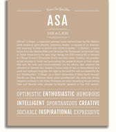 Asa | Name Art Print – Name Stories