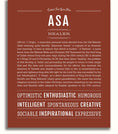 Asa Personalized Name Meaning Art Prints – Name Stories