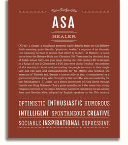 Asa | Name Art Print – Name Stories