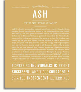 Ash | Name Art Print – Name Stories