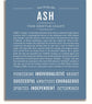 Ash | Name Art Print – Name Stories