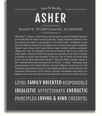 Asher | Name Art Print – Name Stories