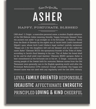 Asher | Name Art Print – Name Stories