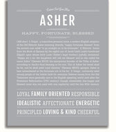 Asher | Name Art Print – Name Stories