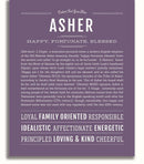 Asher | Name Art Print – Name Stories
