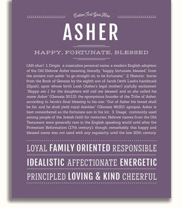 Asher | Name Art Print – Name Stories